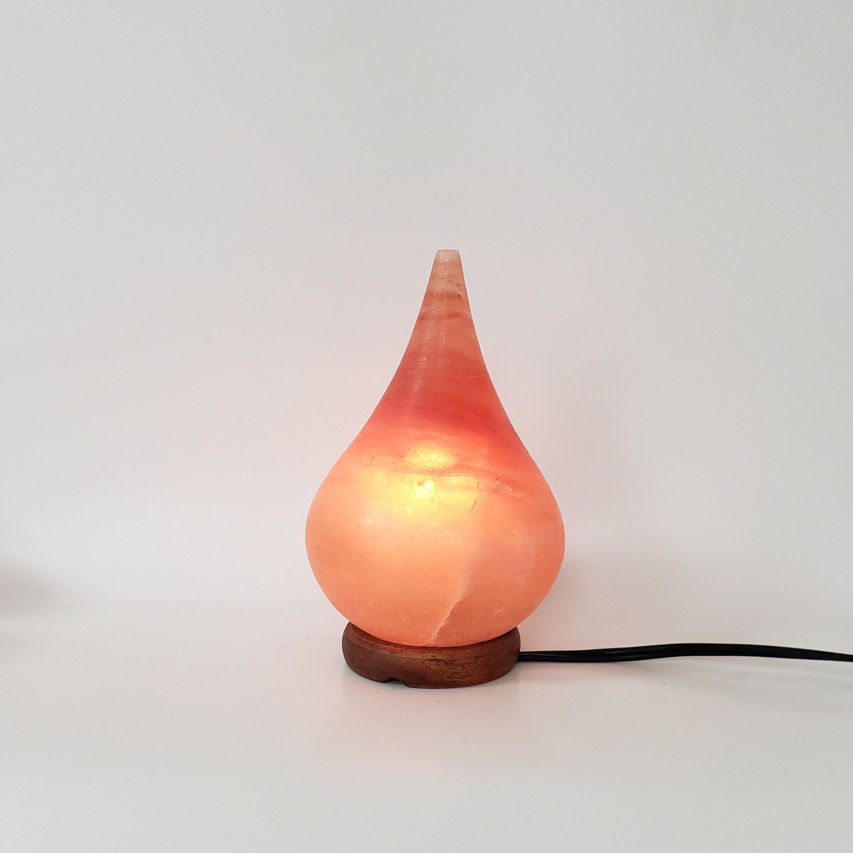 Himalayan Salt Lamp Tear Drop Shape Real Pink Rock Salt - Etsy