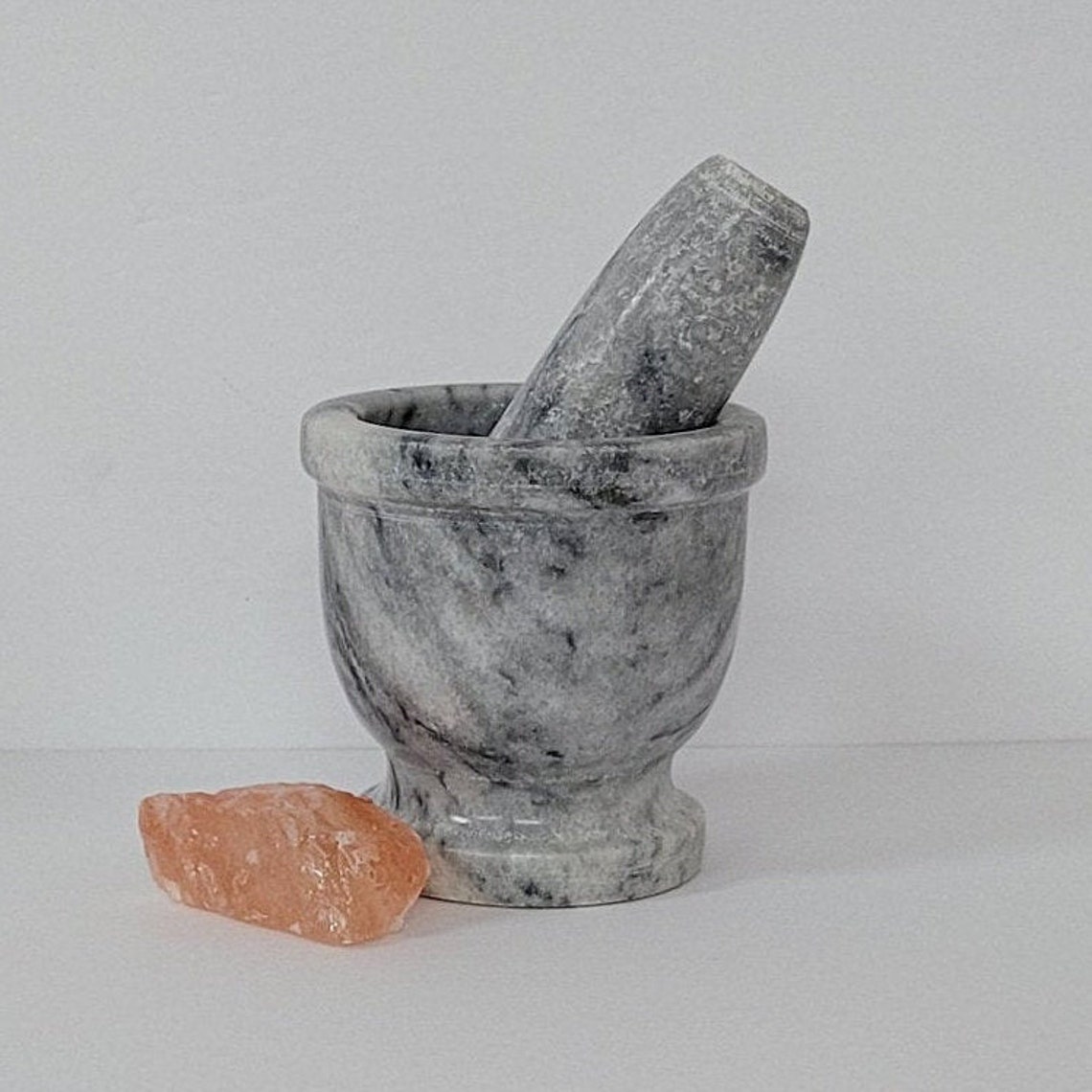 Marble Stone Mortar and Pestle Two Size Options Hand Made - Etsy