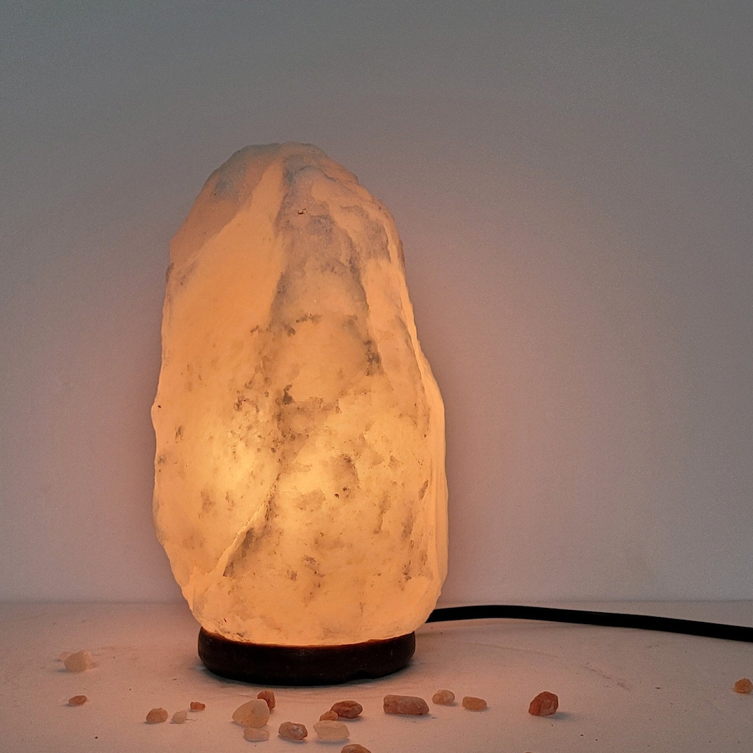 Himalayan Salt Lamp, White Salt Lamp, 100% Pure and Authentic Natural ...