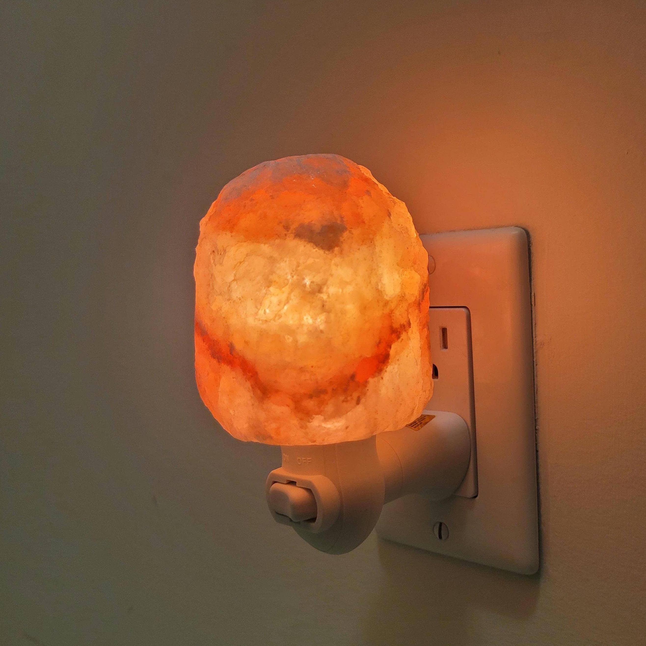 Himalayan Salt Night Light, Authentic Natural Pink Salt Lamp Shade ...