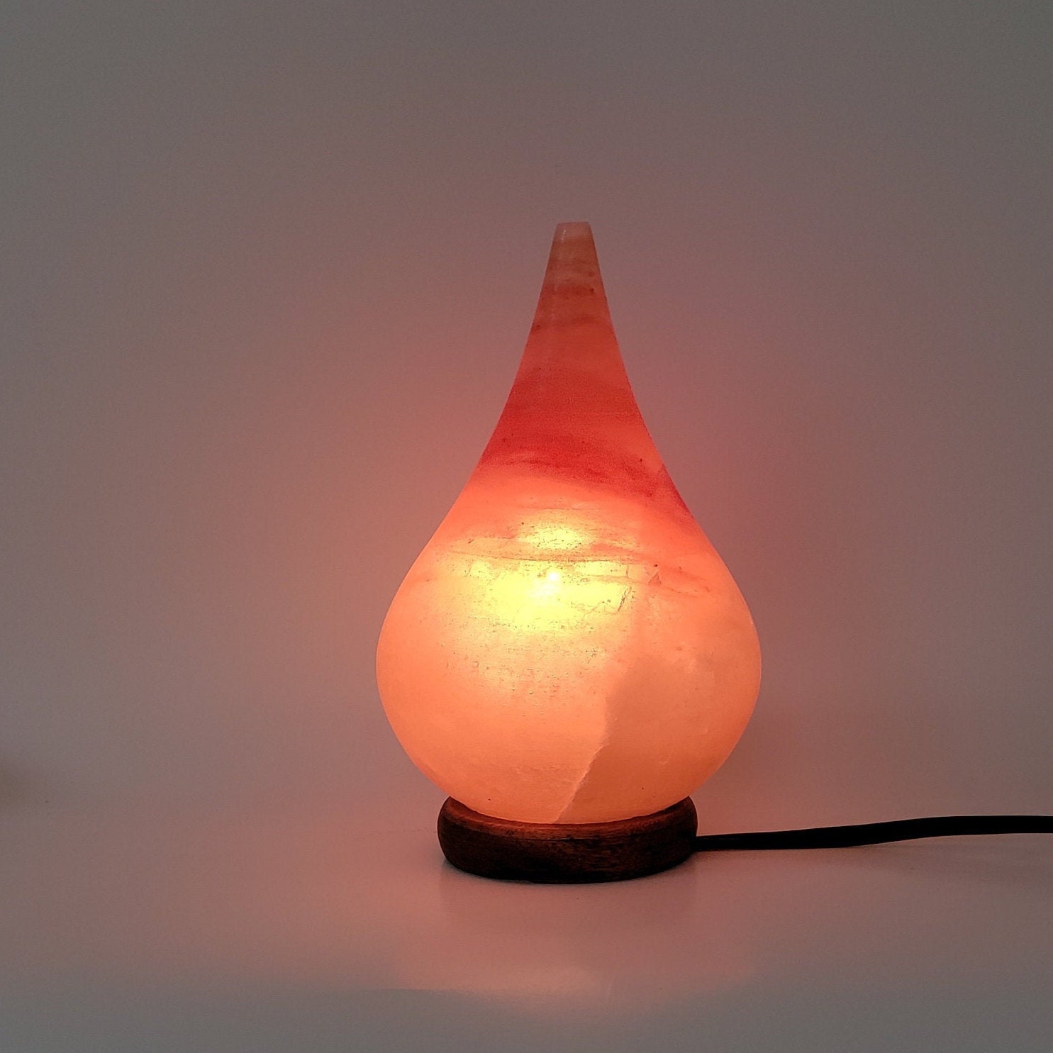 Himalayan Salt Lamp Tear Drop Shape Real Pink Rock Salt - Etsy