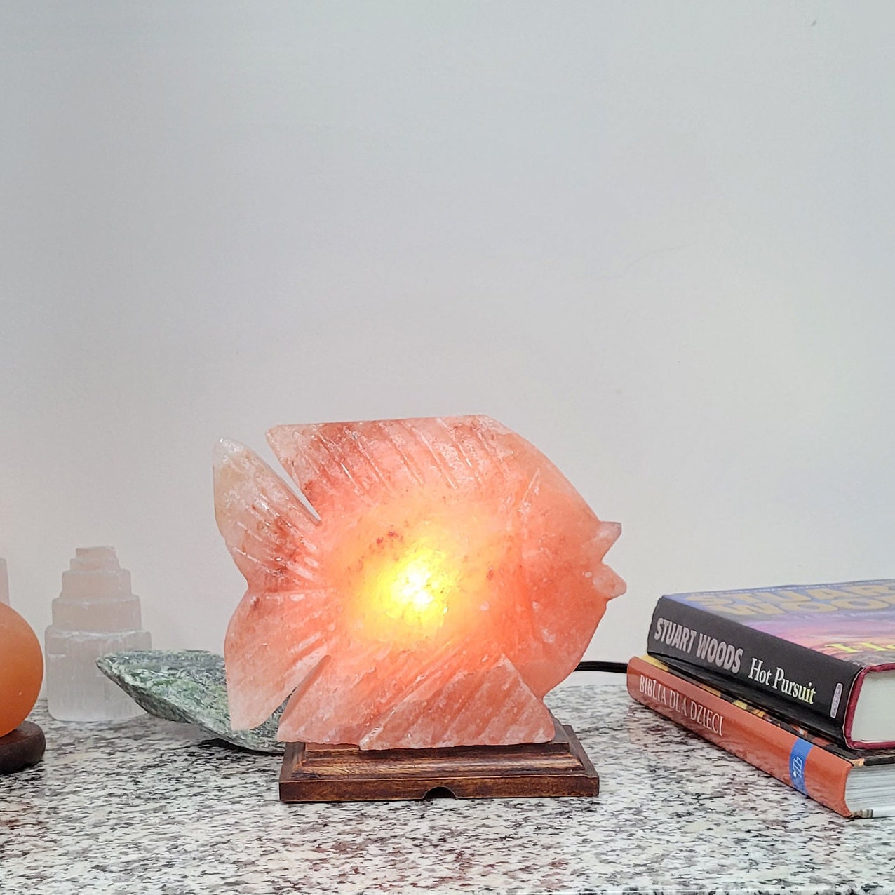 Himalayan Salt Lamp Fish Shape Pink Salt Rock Salt 100% - Etsy