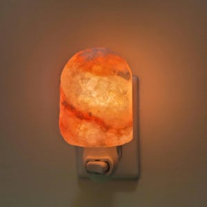 Himalayan Salt Night Light: Authentic Natural Salt Shade, UL Approved ...