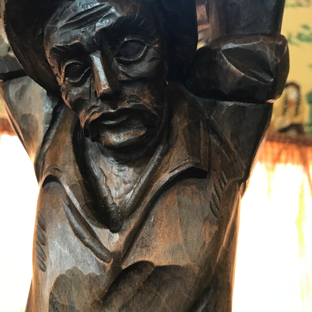 Large Carved Lumberjack- German Black Forest Sculpture - Etsy