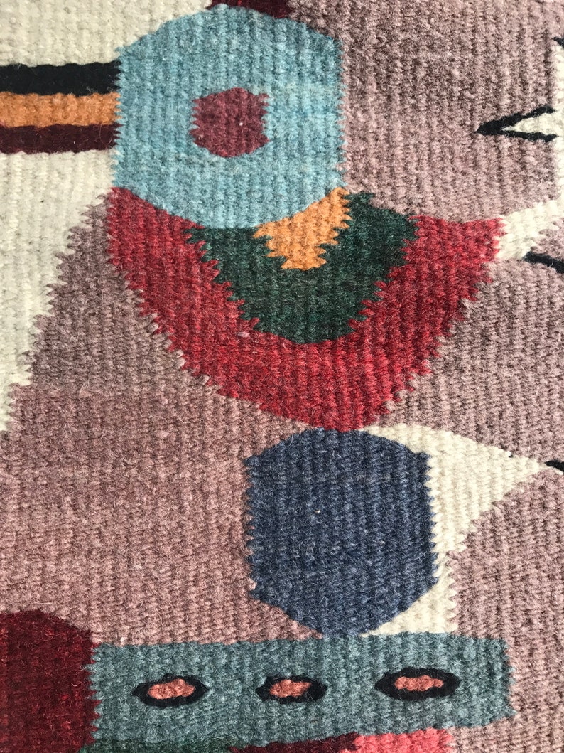 Vintage Wool Weaving- Aztec Seated Figure - Etsy