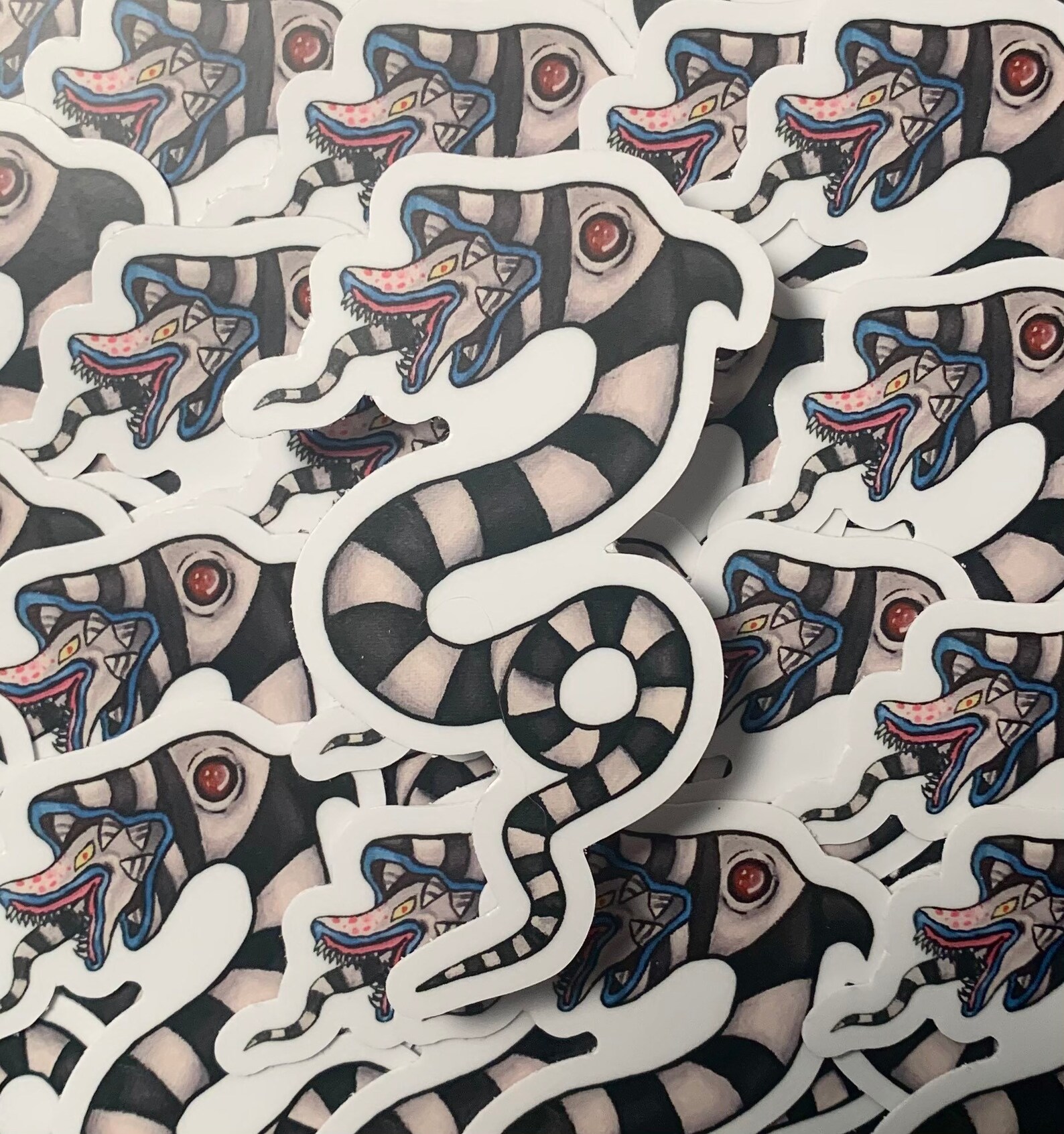 Beetlejuice Sandworm Sticker. Laptop, Bumper, Water Bottle Sticker. - Etsy