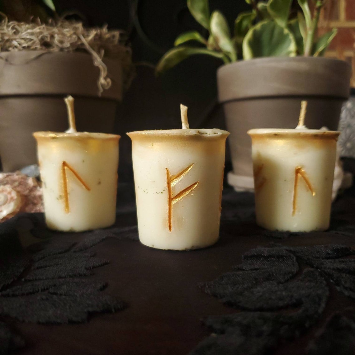 Norse Pagan Njords Bounty Herbal Candle to attract wealth | Etsy