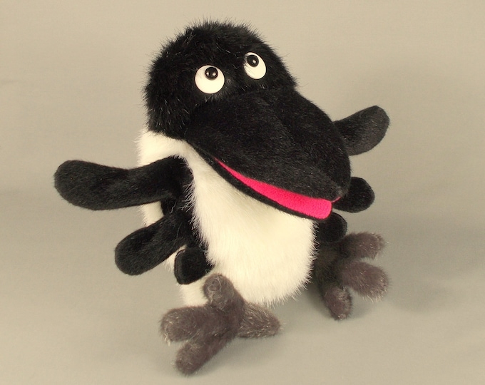 Funny Magpie Puppet With Movable Mouth for Children. Hand Puppet Glove ...