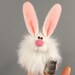 White Bunny Finger Puppet. Finger Puppet Theater. Little Soft | Etsy