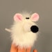 Little White Mouse Puppet for Finger Theater. Finger Puppet Mouse ...