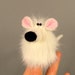 Little White Mouse Puppet for Finger Theater. Finger Puppet Mouse ...