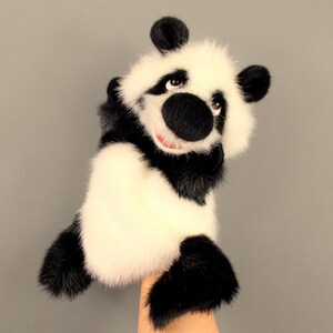 Panda Hand Puppet for Children's Theater. Animal Faux Fur Toy. Toy ...