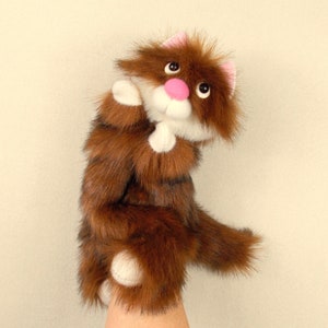Red Cat Hand Puppet for Home Puppet Theater. Marionette Kitty. - Etsy