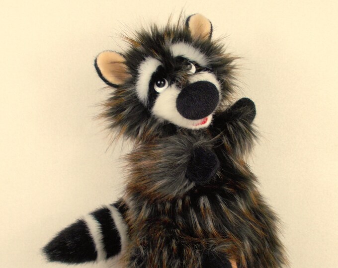 Raccoon Chocolate Hand Puppet for Home Theater. Puppet Glove for Kids ...