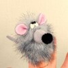 Fluffy Cat Hand Puppet. Gray Cat Puppet for Children's Home Theater ...