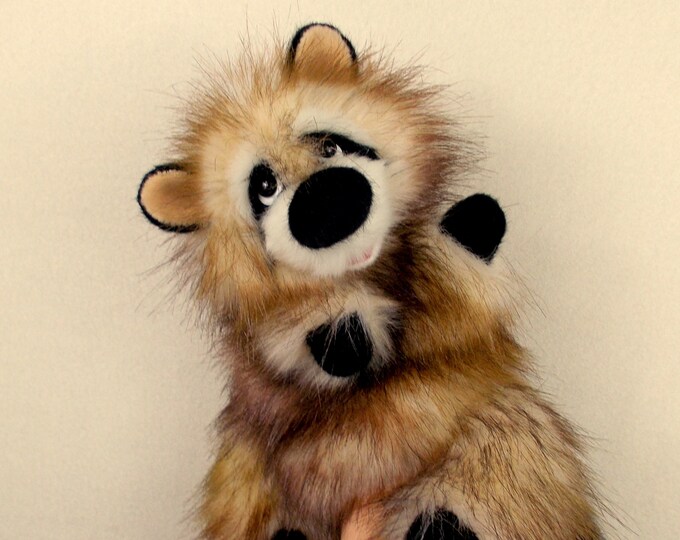 Raccoon Fluff Hand Puppet. Soft, Kind and Cheerful Raccoon Puppet Glove ...