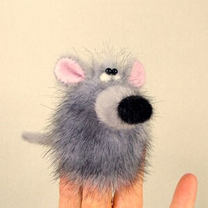 Little Gray Mouse Finger Puppet. Finger Puppet Theater for Children ...