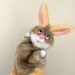 Rabbit Plush Puppet. Hare Reddish Gray Hand Puppet for Home Theater ...