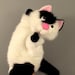 Black Cat Hand Puppet for Home Theater. Marionette Puppet. Animal Glove ...