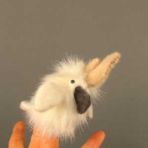 Tiny Cockatoo Finger Puppet Little Plush Parrot. Finger Theatre. Petite ...