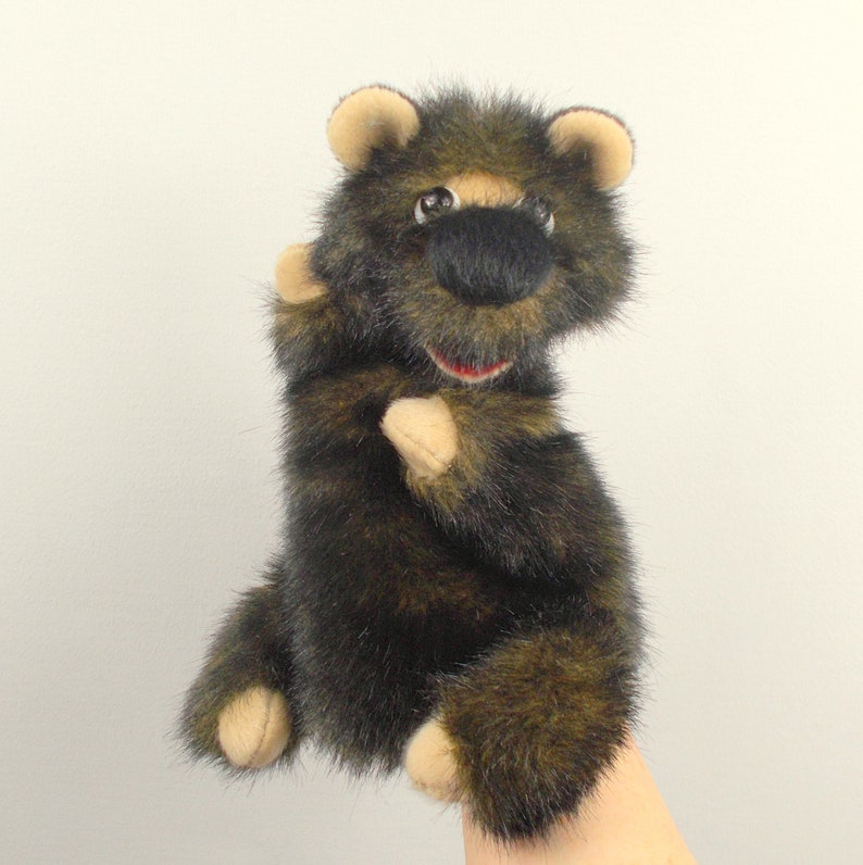 Brown bear hand puppet for children's theater. Hand puppet | Etsy