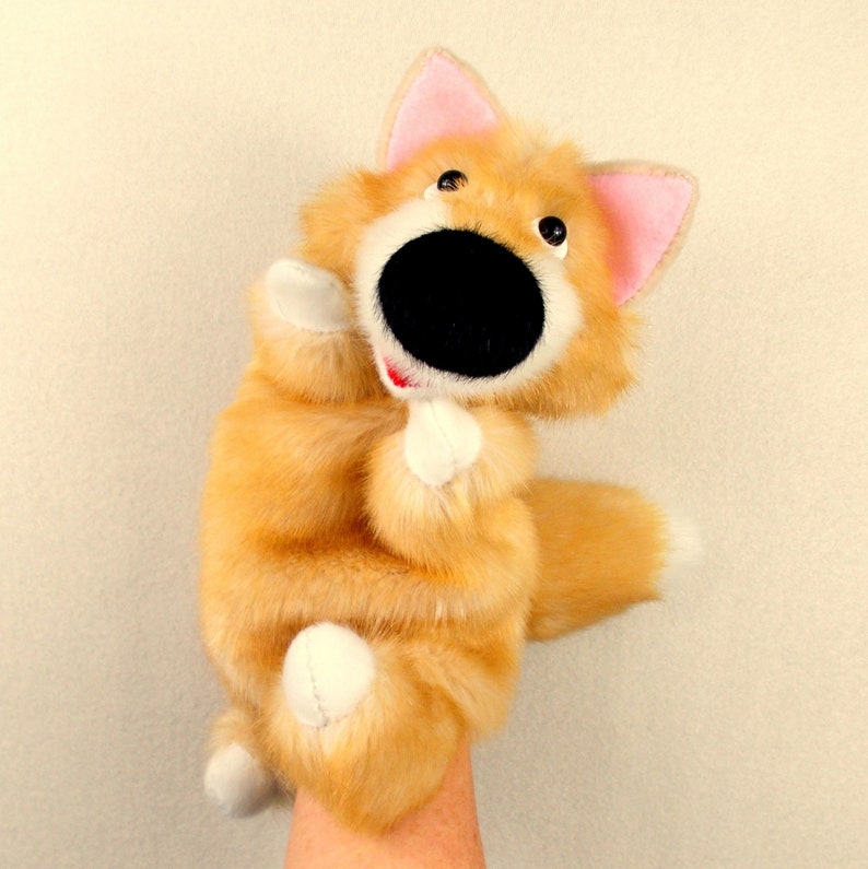 Fox Hand Puppet of Faux Fur. Marionette for Children's - Etsy