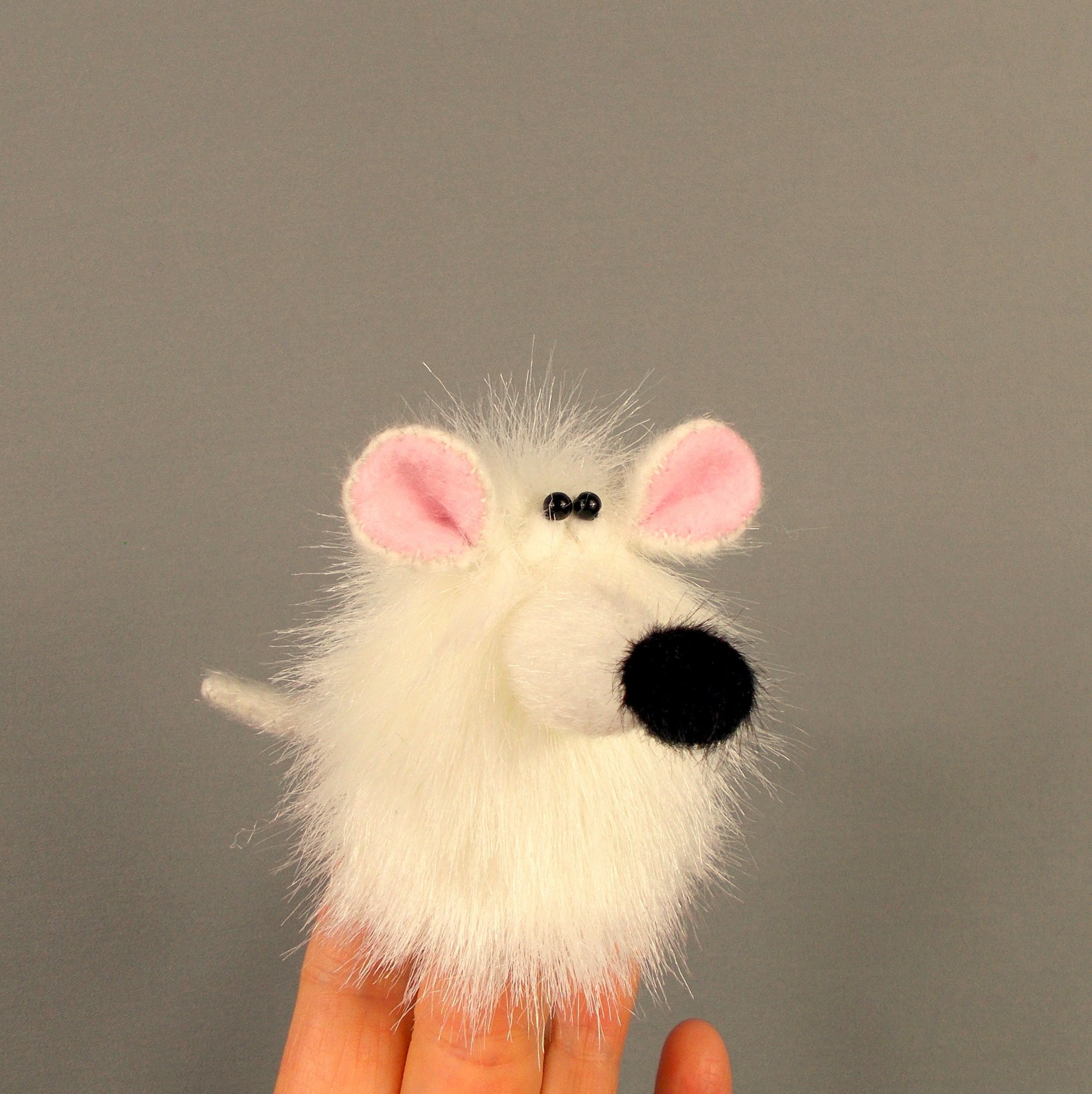 Little White Mouse Puppet for Finger Theater. Finger Puppet - Etsy