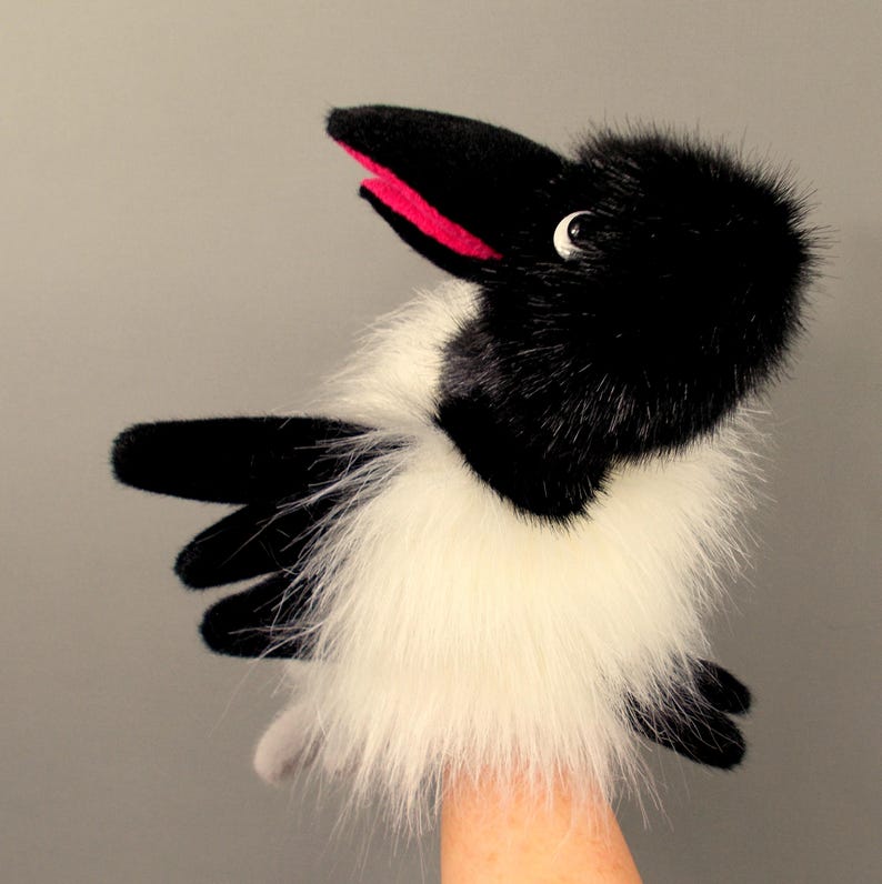 Magpie Puppet for Children. Plush Hand Puppet Magpie. Bibabo Toy. Glove ...