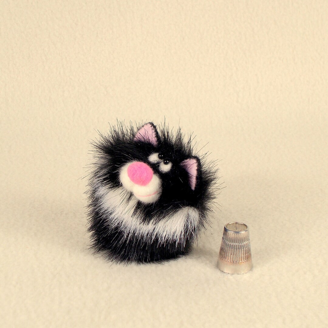 Petite Black Cat Finger Puppet. Finger Puppet Theater. Plush Black ...