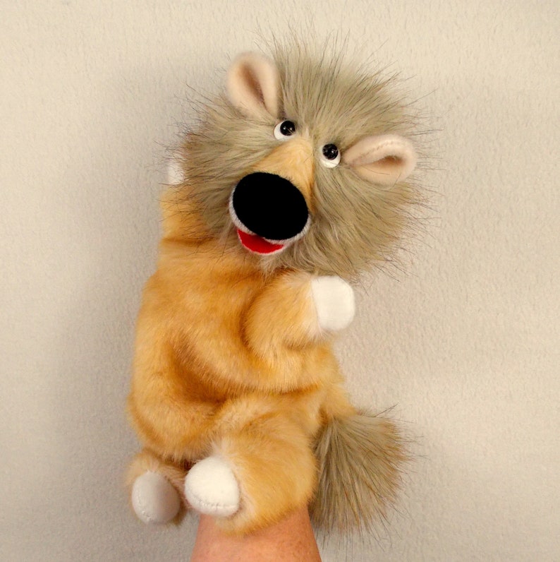 Hand Puppet Lion for Home Puppet Theater. Marionette Lion. Glove Toy ...