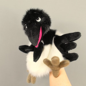 Magpie Puppet for Children. Plush Hand Puppet Magpie. Bibabo - Etsy