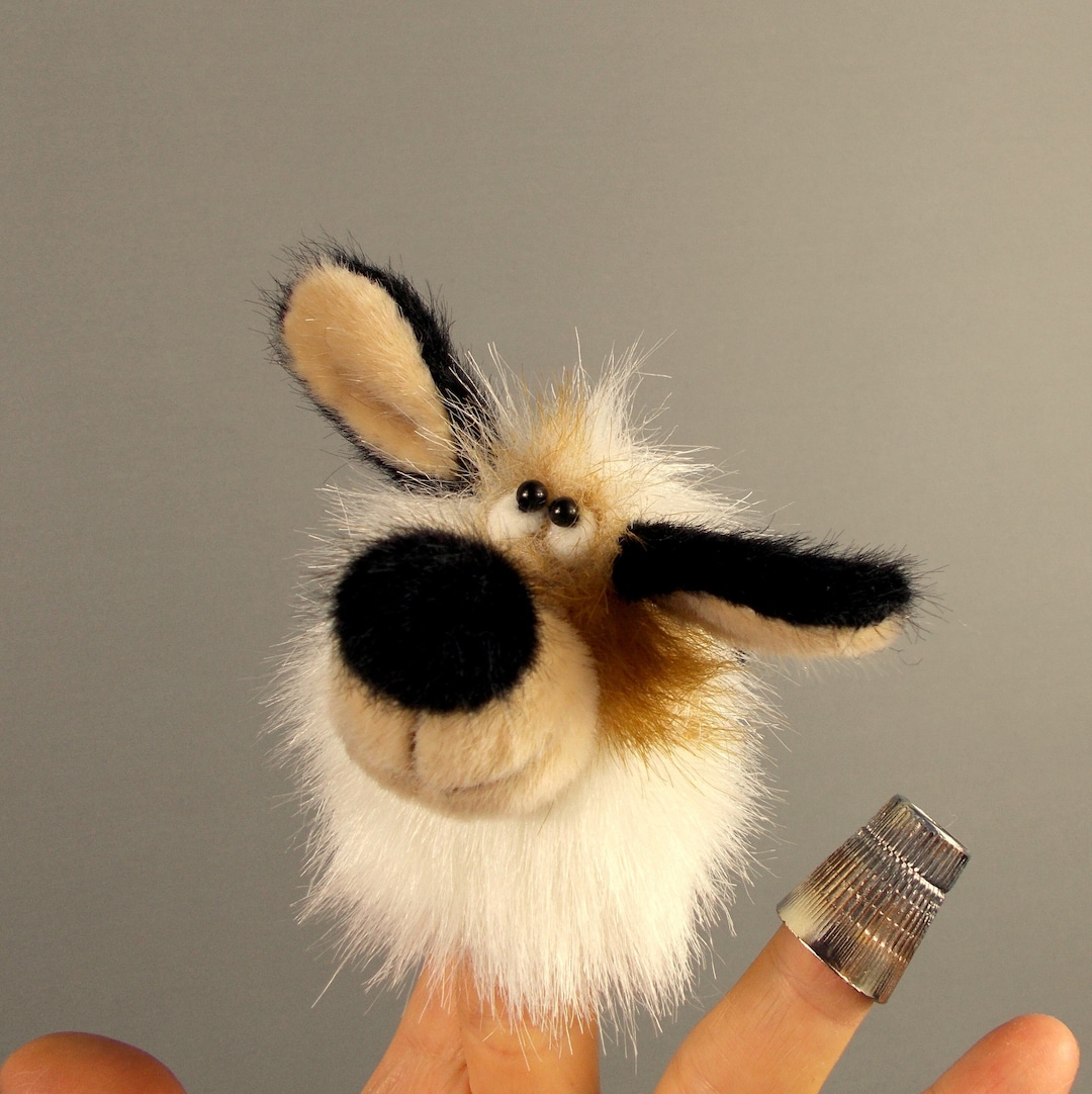 Little Dog Finger Puppet. Small Stuffed Animal Dog. Finger Theater for ...