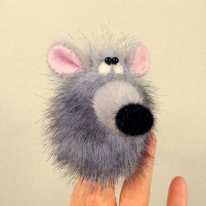 Little Gray Mouse Finger Puppet. Finger Puppet Theater for Children ...