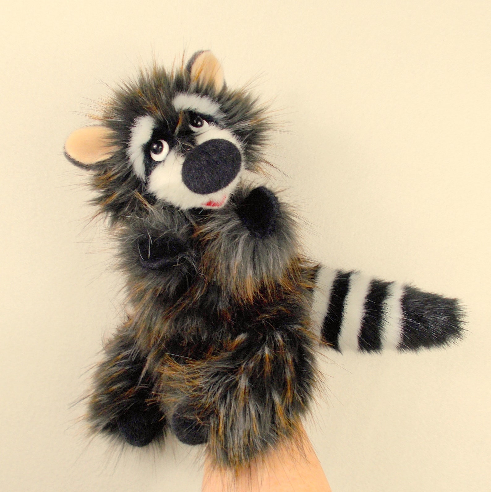 Raccoon Chocolate Hand Puppet for Home Theater. Puppet Glove - Etsy