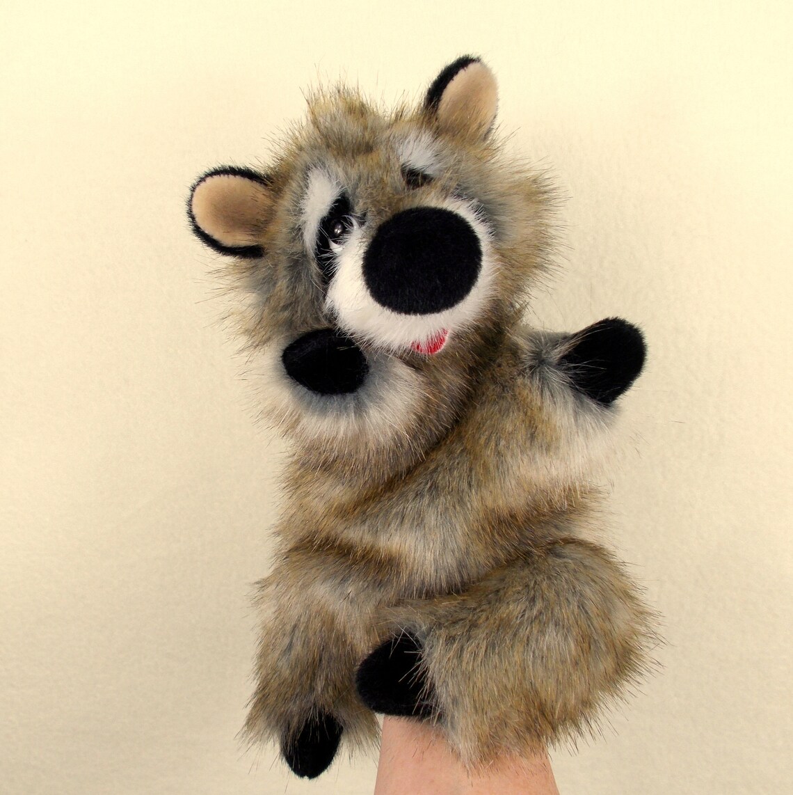 Raccoon Reddish Hand puppet. Funny raccoon for home puppet | Etsy