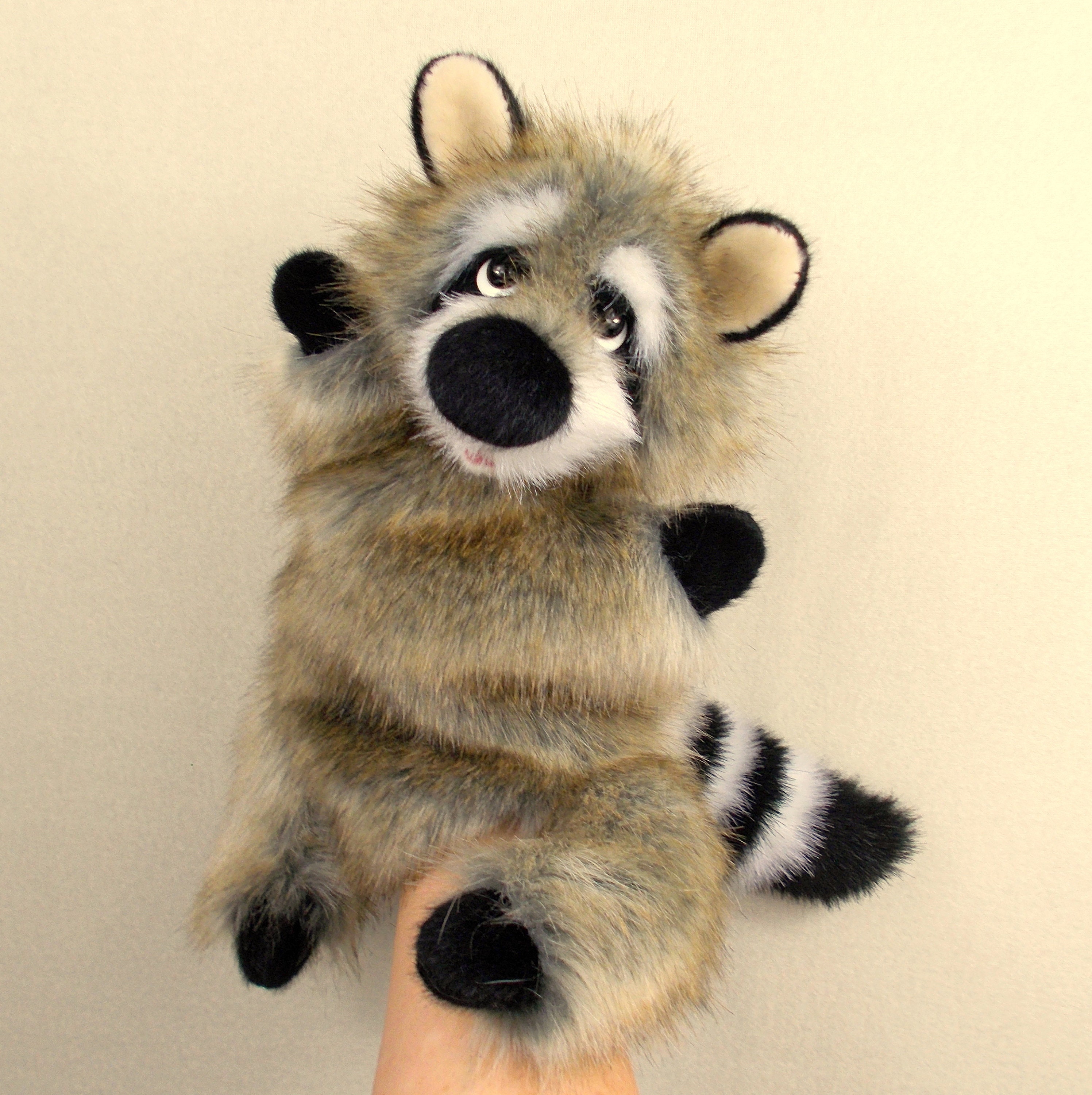 Raccoon Reddish Hand Puppet. Funny Raccoon for Home Puppet - Etsy