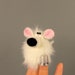 Little White Mouse Puppet for Finger Theater. Finger Puppet Mouse ...