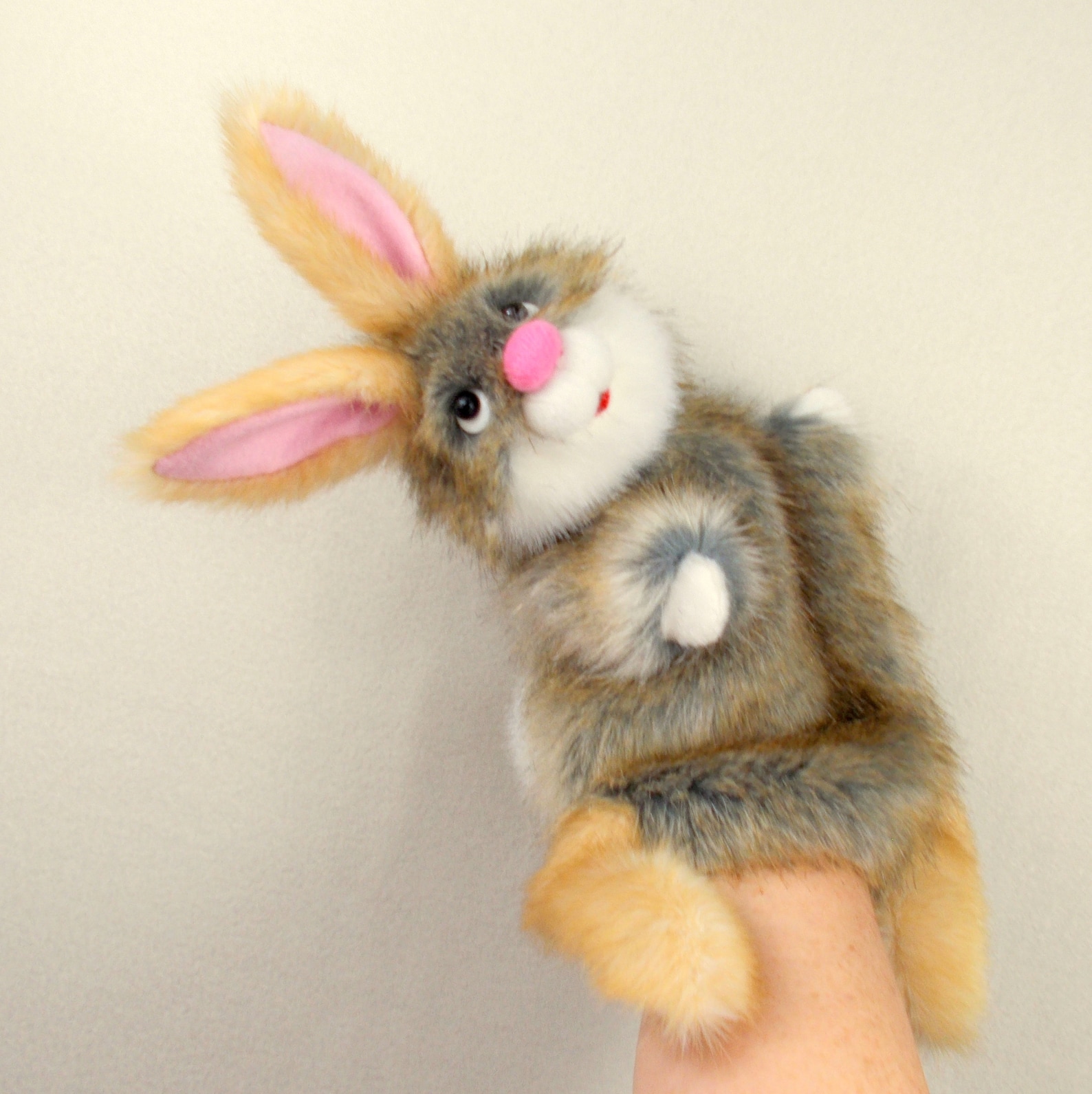 Rabbit Plush Puppet. Hare Reddish Gray Hand Puppet for Home - Etsy