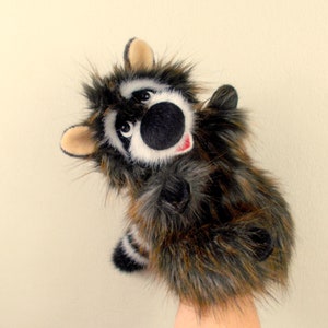 Raccoon Chocolate Hand Puppet for Home Theater. Puppet Glove for Kids ...