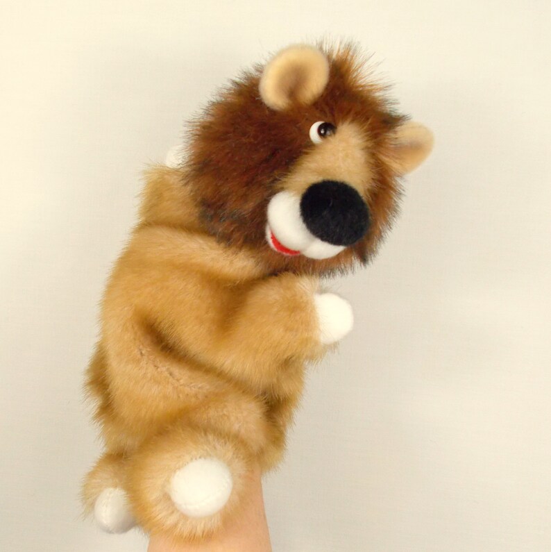 Hand puppet Lion for home puppet theater. Marionette lion. | Etsy
