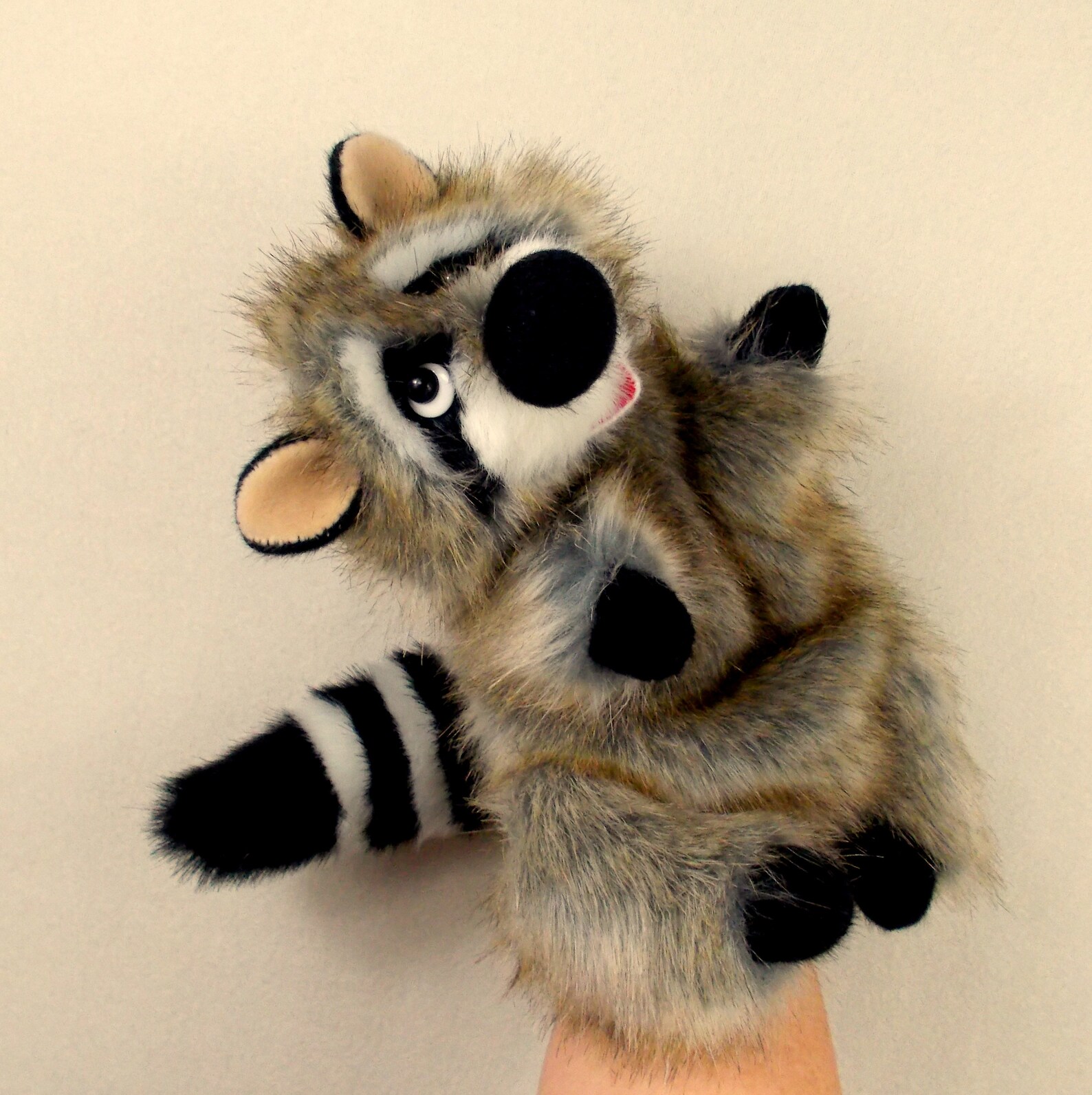Raccoon Reddish Hand Puppet. Funny Raccoon for Home Puppet - Etsy