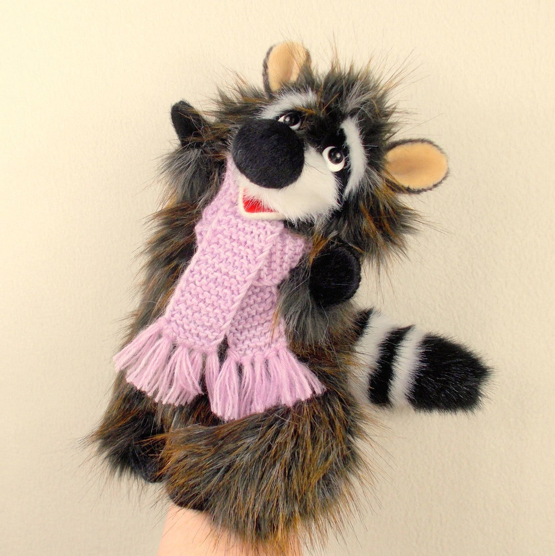 Raccoon Chocolate Hand Puppet for Home Theater. Puppet Glove for Kids ...