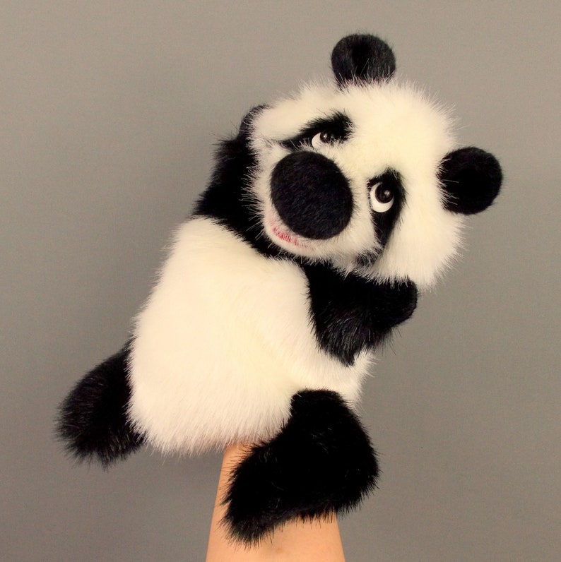 Panda Hand Puppet for Children's Theater. Animal Faux Fur - Etsy