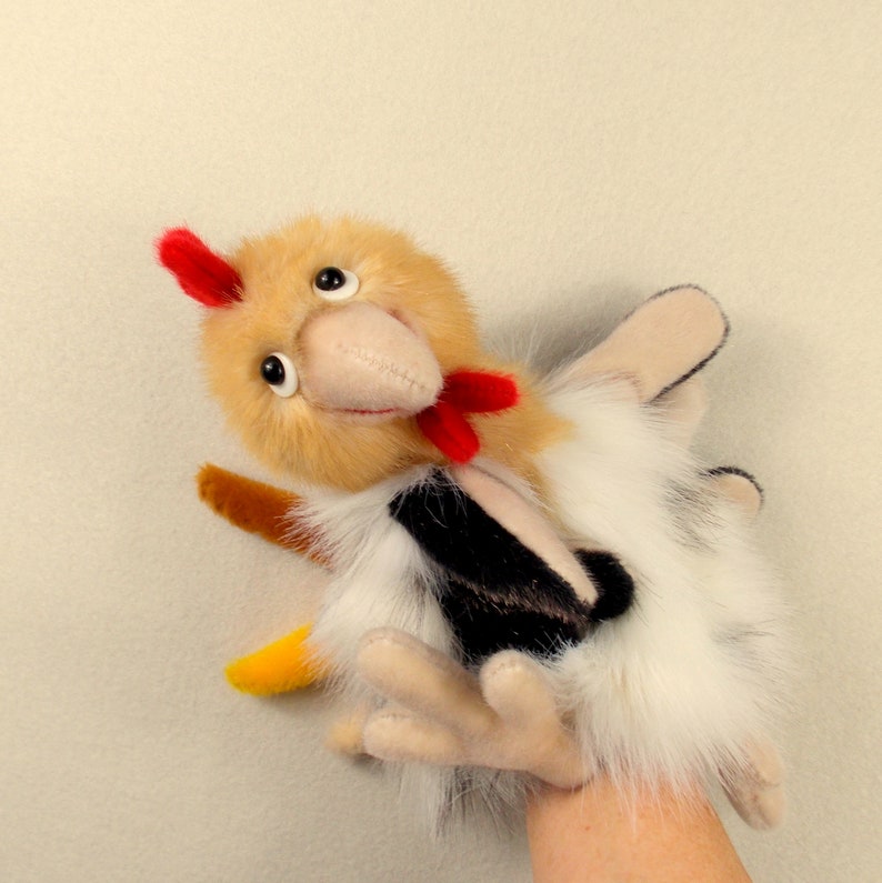 Hand Puppet Chicken for Children's Home Puppet Theater. - Etsy