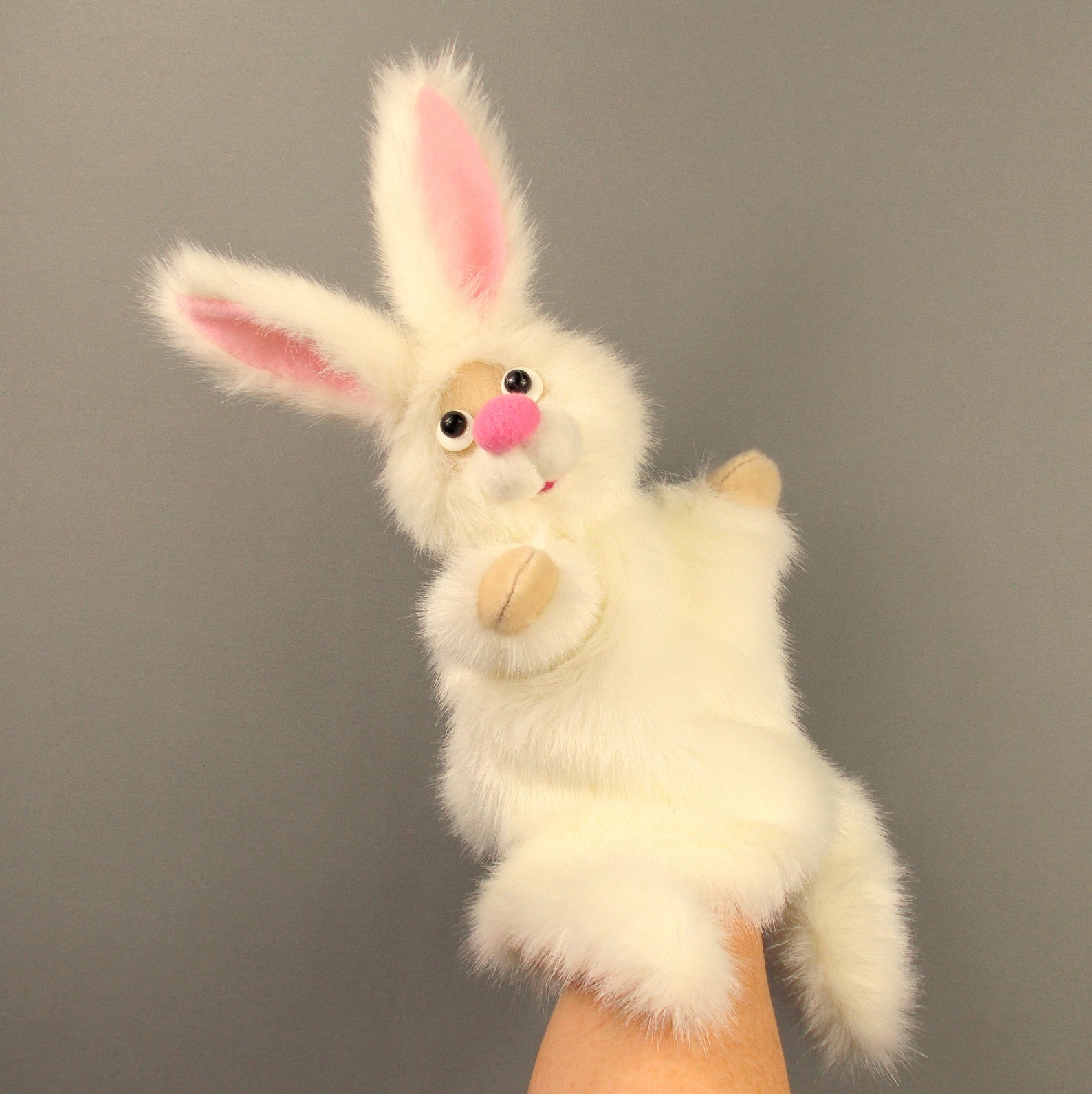 White Hare Hand Puppet for Home Children's Theater. - Etsy