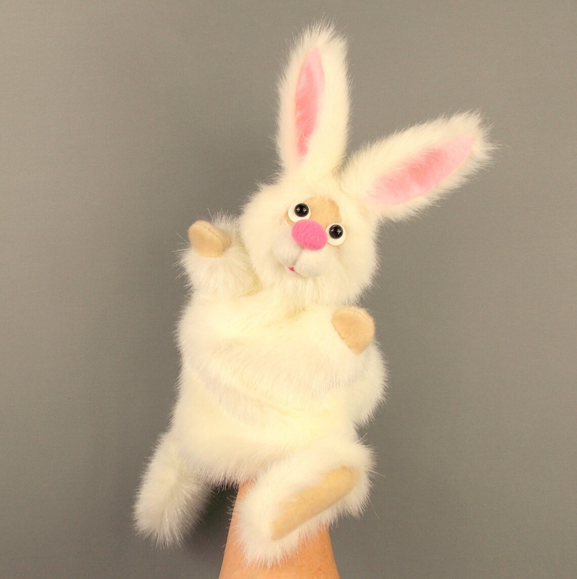 White Hare Hand Puppet for Home Children's Theater. - Etsy