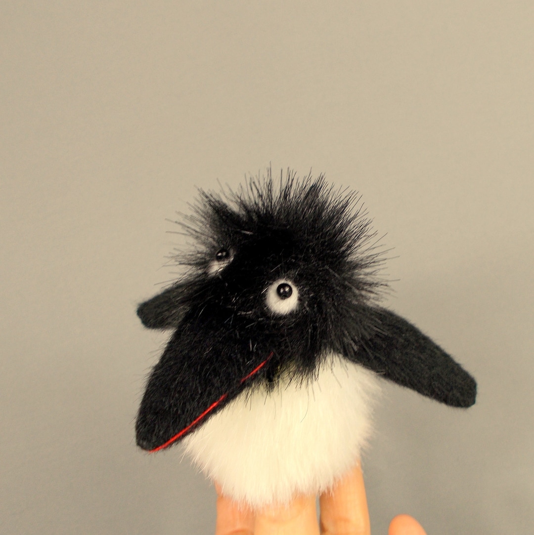 Magpie Finger Puppet. Little Toy Bird Magpie. Puppet Magpie for Finger ...