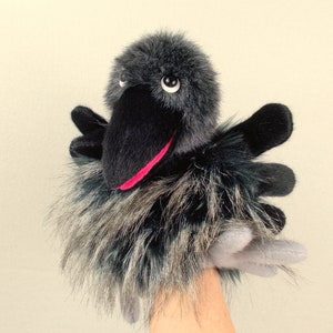 Funny Crow Hand Puppet for Children. Glove Puppet Bird. Plush | Etsy