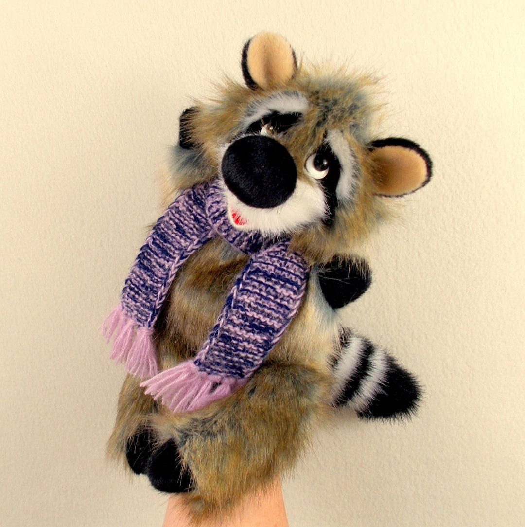 Raccoon Reddish Hand Puppet. Funny Raccoon for Home Puppet Theater ...