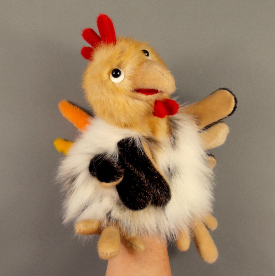 Hand Puppet Chicken for Children's Home Puppet Theater. Plush Bird ...